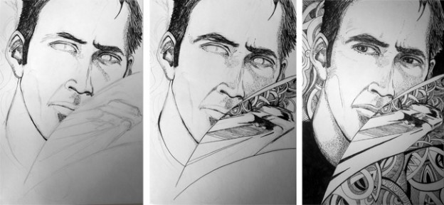 Drawing Nicolas Cage – Abolina Art