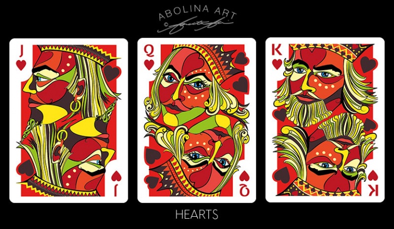 Revised Court cards & Ace of Hearts – Abolina Art